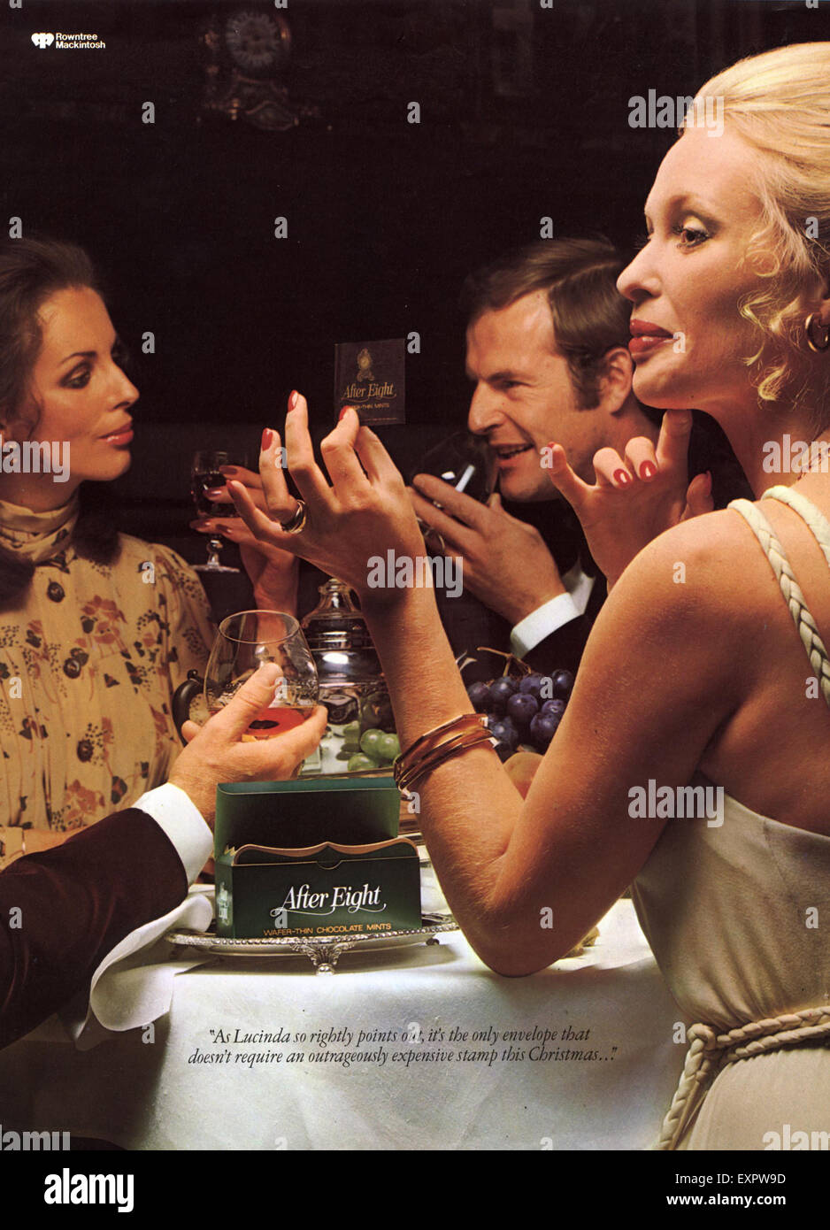 1970s UK After Eight Magazine Advert Stock Photo - Alamy