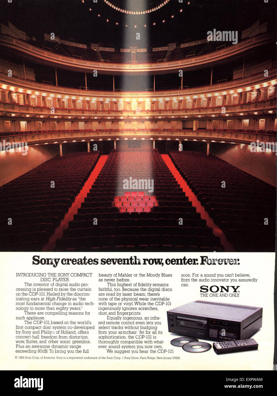 1980s UK Sony Magazine Advert Stock Photo - Alamy