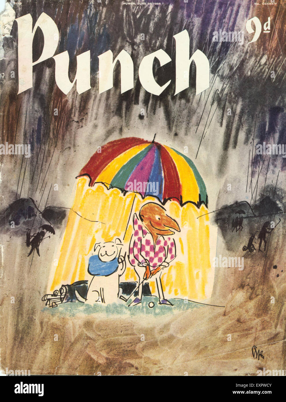 1950s uk punch magazine cover hi-res stock photography and images - Alamy