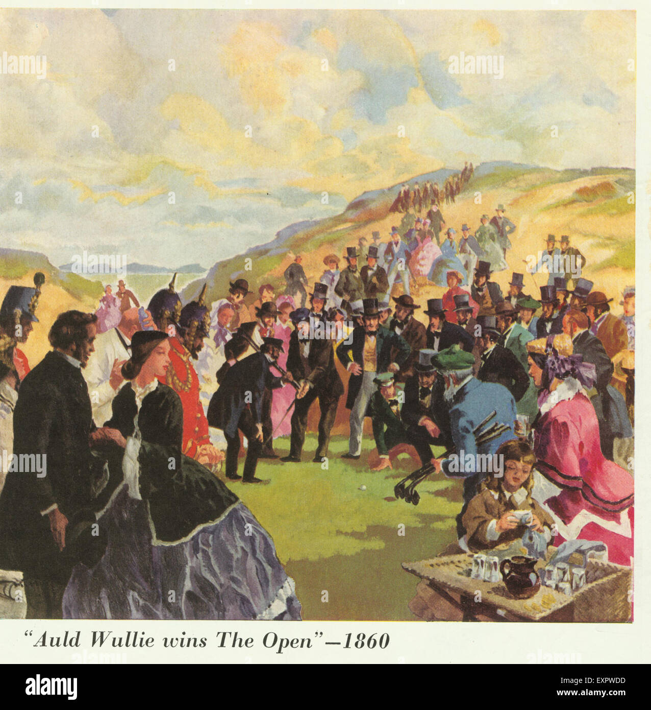 1860s UK Auld Willie wins the Open Dunlop Magazine Plate Stock Photo ...
