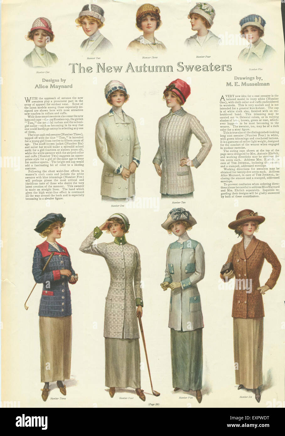 Women's golf 1900s hi-res stock photography and images - Alamy