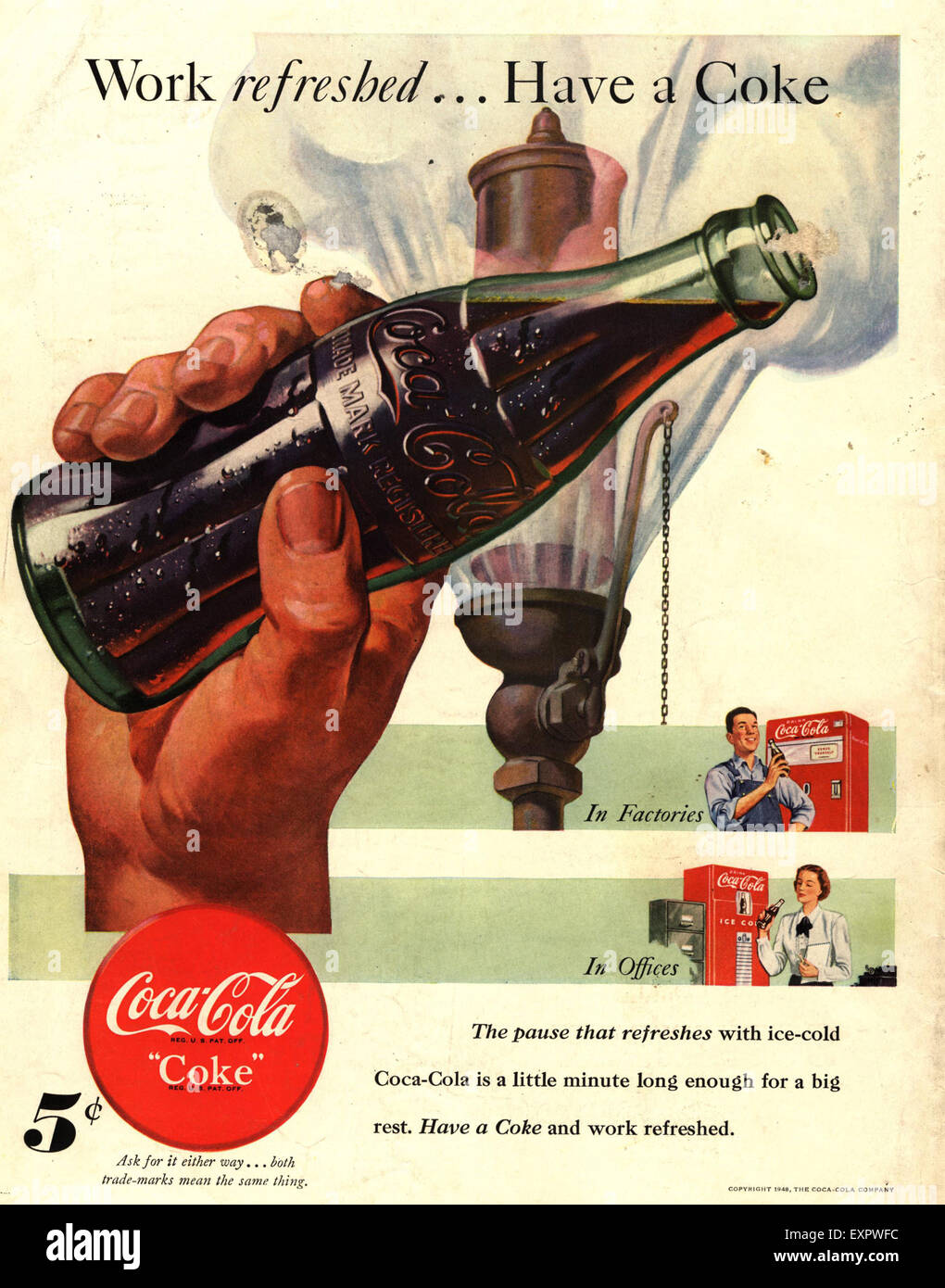 1940s usa coca cola magazine advert hi-res stock photography and images ...