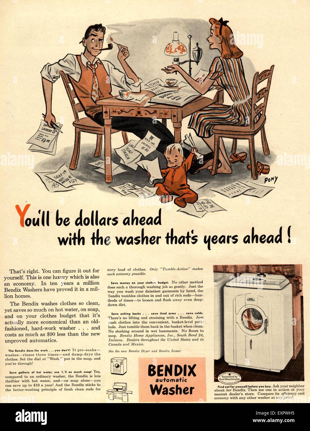 1940s USA Bendix Magazine Advert Stock Photo - Alamy