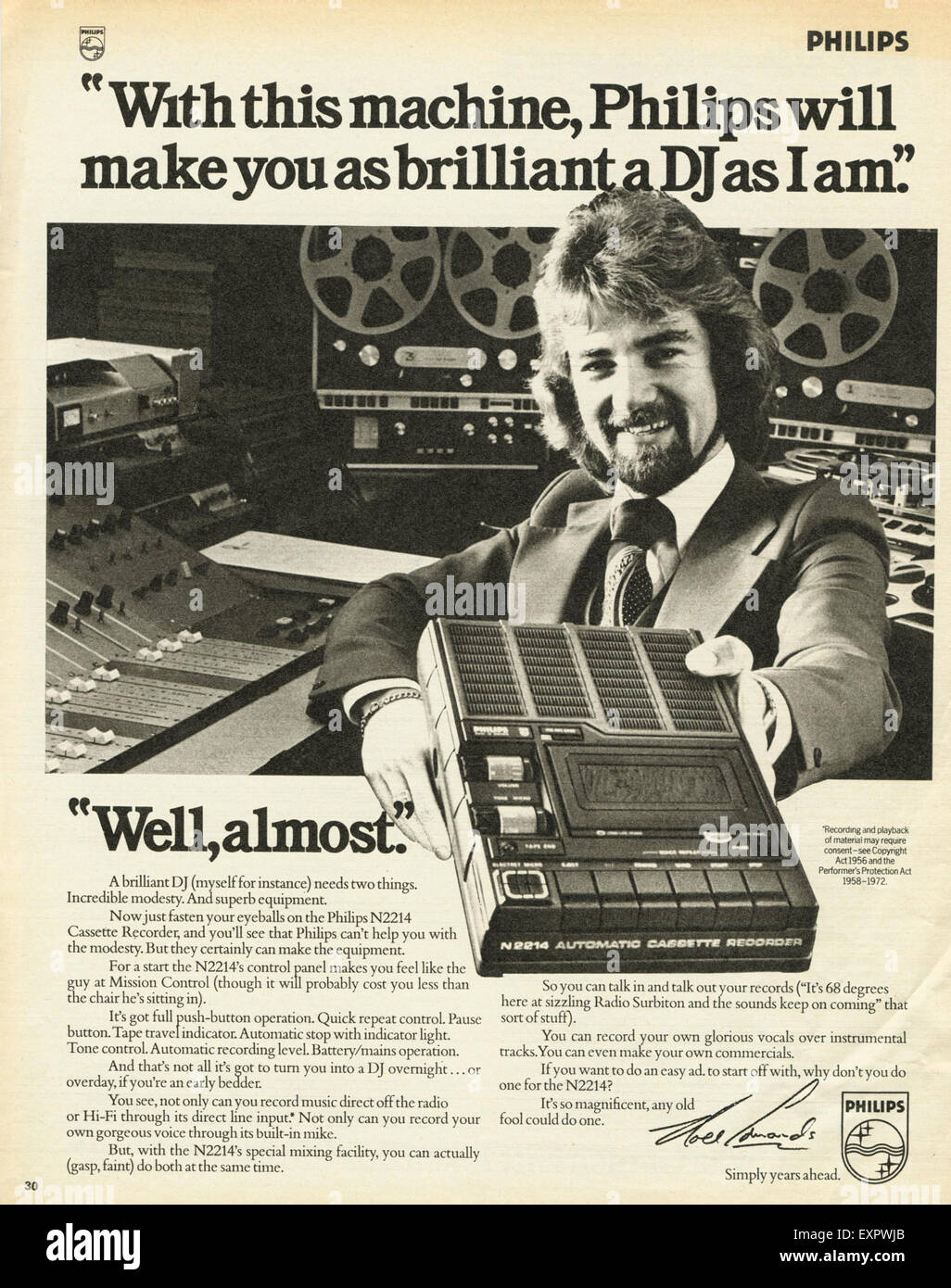 1970s UK Philips Magazine Advert Stock Photo - Alamy