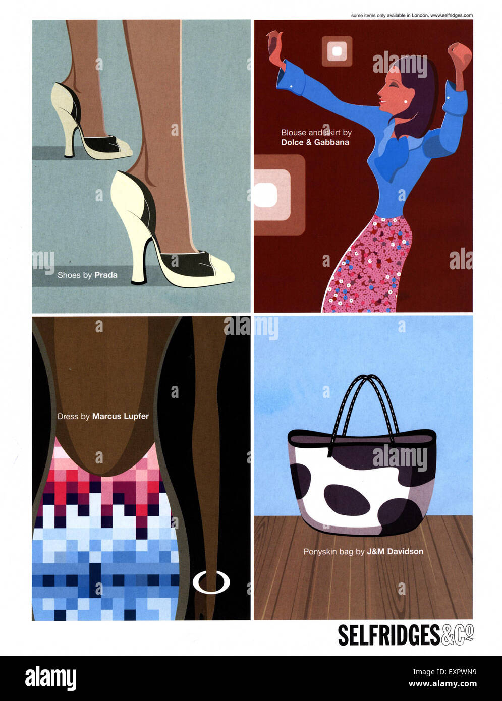 2000s UK Selfridges Magazine Advert Stock Photo - Alamy