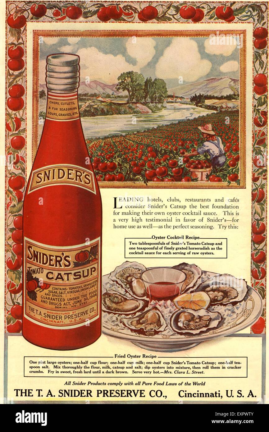 1900s food advert hi-res stock photography and images - Alamy