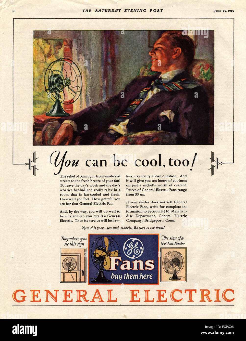 1920s USA GE General Electric Magazine Advert Stock Photo - Alamy