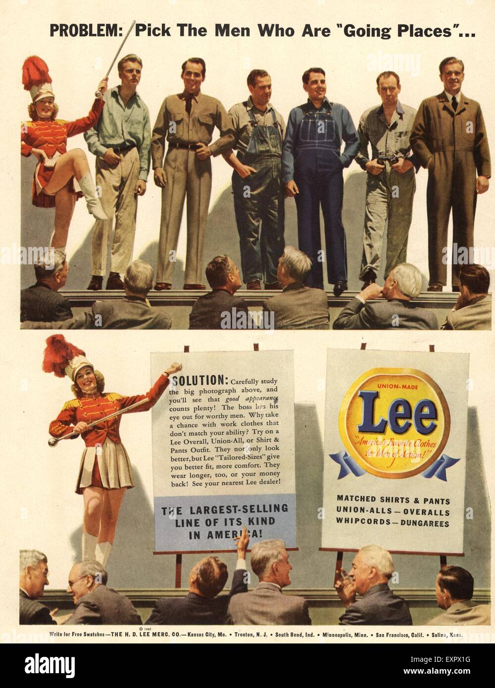 1940s usa lee magazine advert hi-res stock photography and images - Alamy