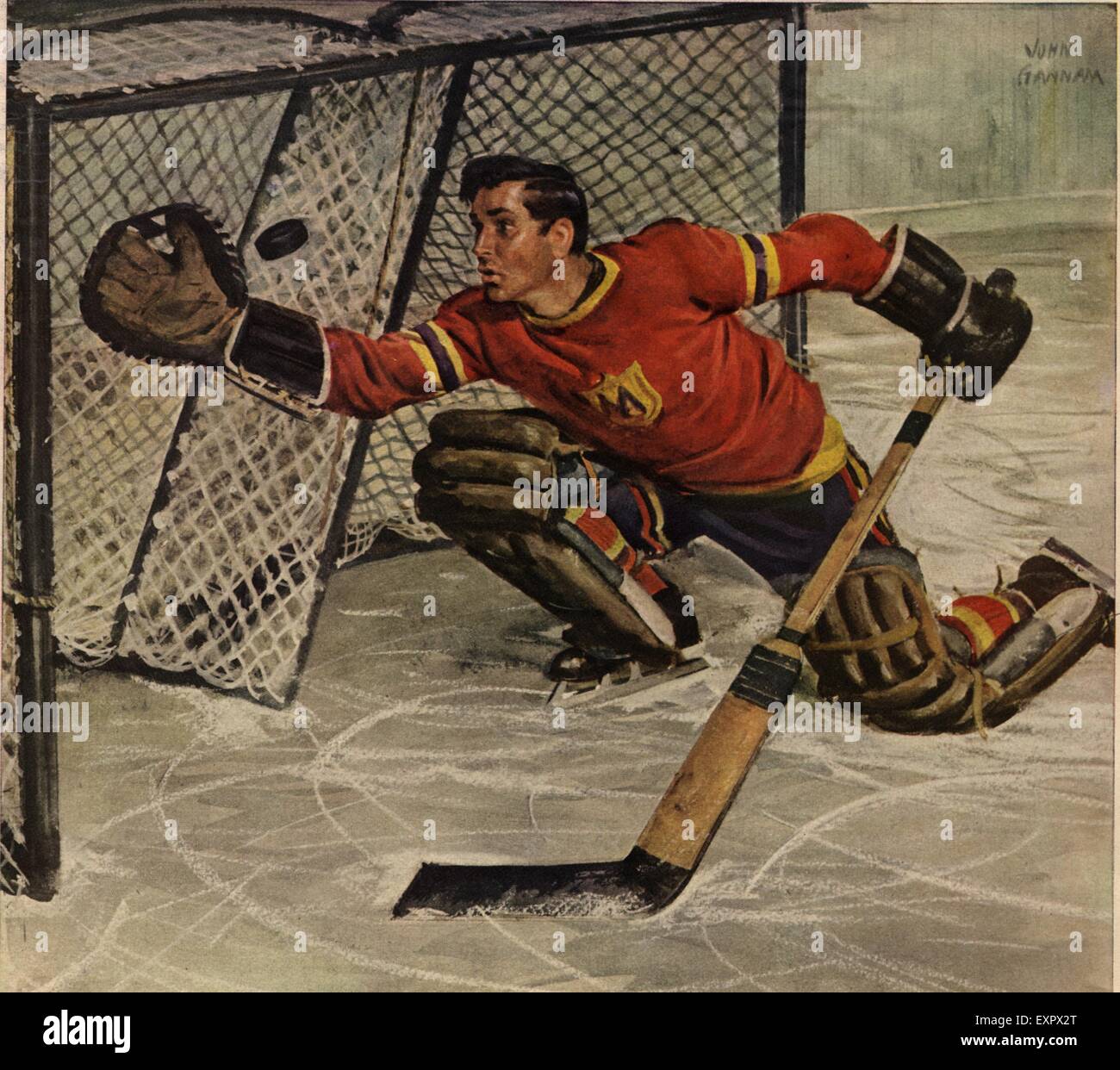 1940s USA Ice Hockey Magazine Advert Stock Photo - Alamy