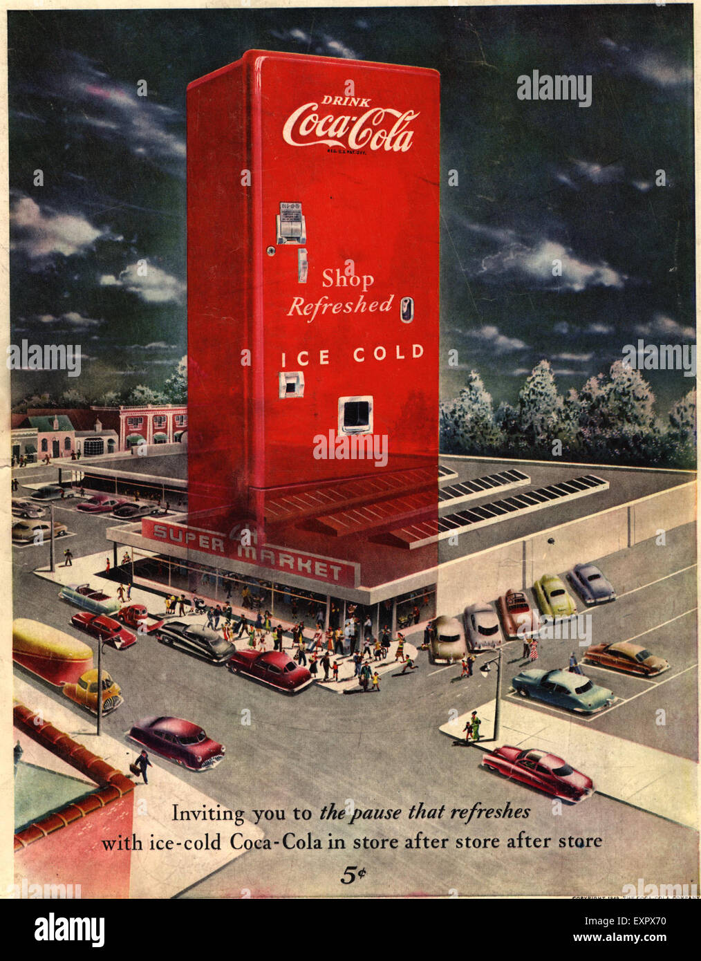 1940s USA Coca-Cola Magazine Advert Stock Photo - Alamy