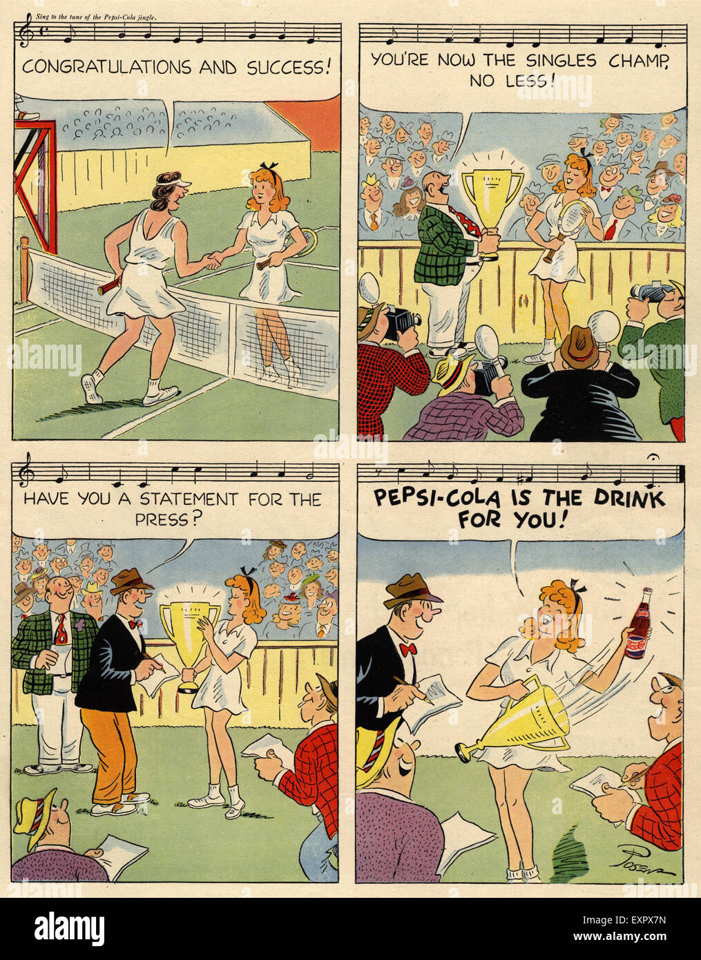 1940s USA Pepsi Magazine Advert Stock Photo - Alamy