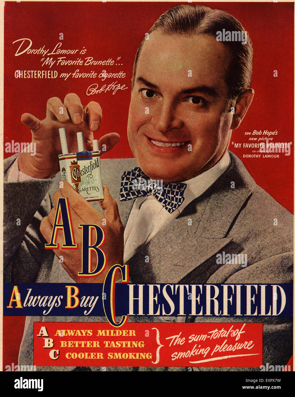 1940s USA Chesterfield Magazine Advert Stock Photo - Alamy