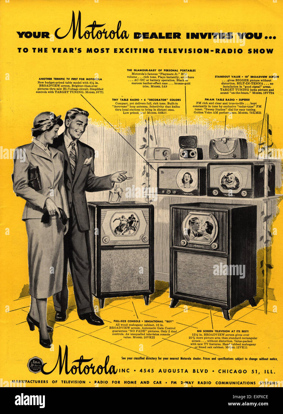 Collectibles Vintage 1957 Blue Motorola Americana Portible Television ...