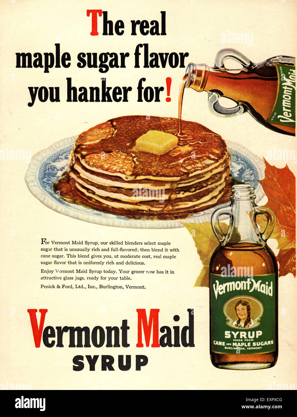 Vermont maid syrup hi-res stock photography and images - Alamy
