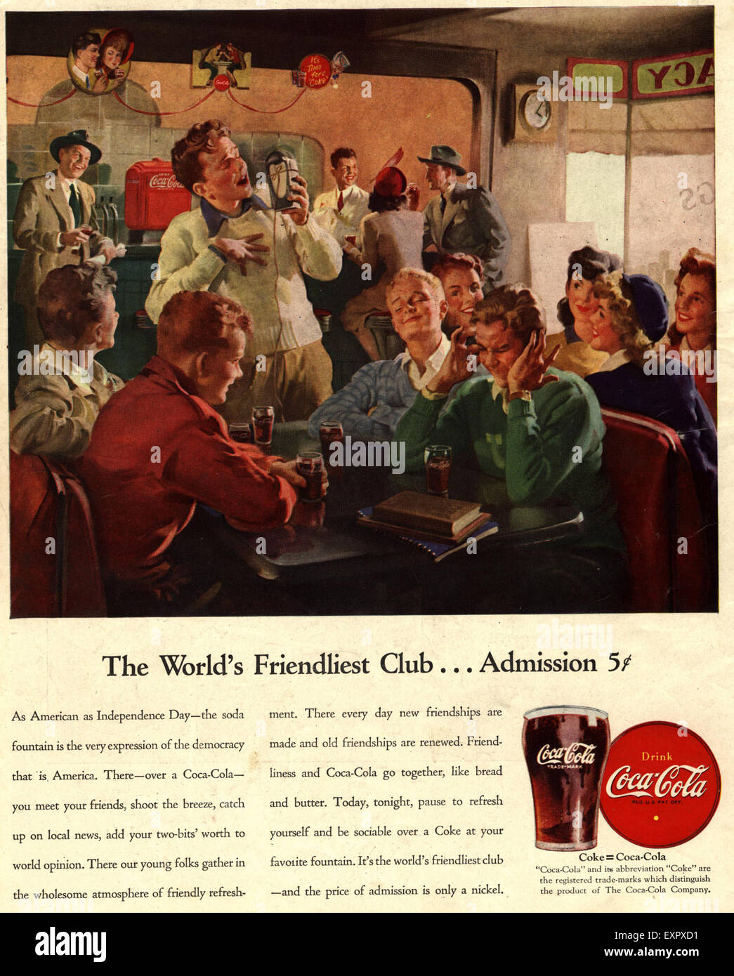 1940s usa coca cola magazine advert hi-res stock photography and images ...