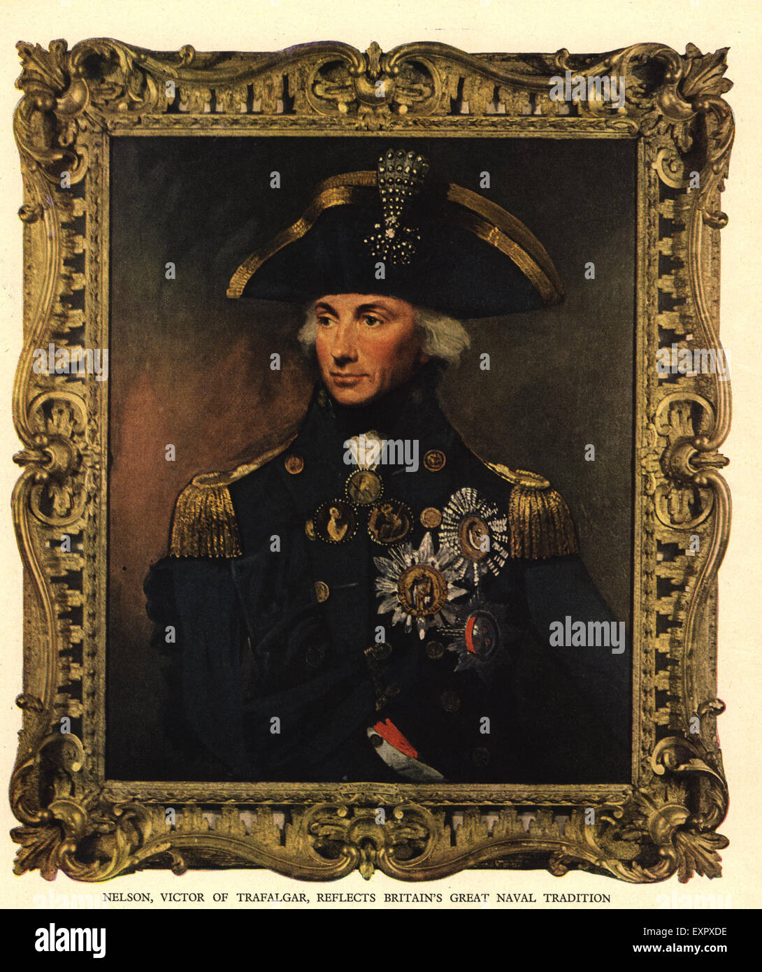1840s & Pre UK Admiral Lord Nelson Magazine Plate Stock Photo - Alamy