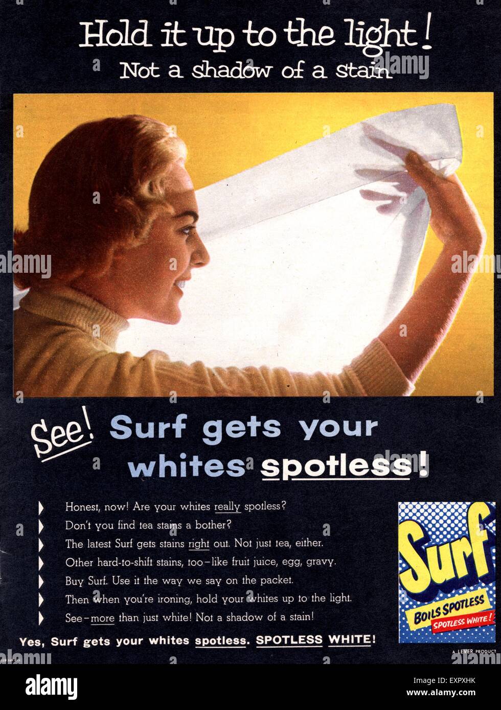 1950s UK Surf Magazine Advert Stock Photo - Alamy