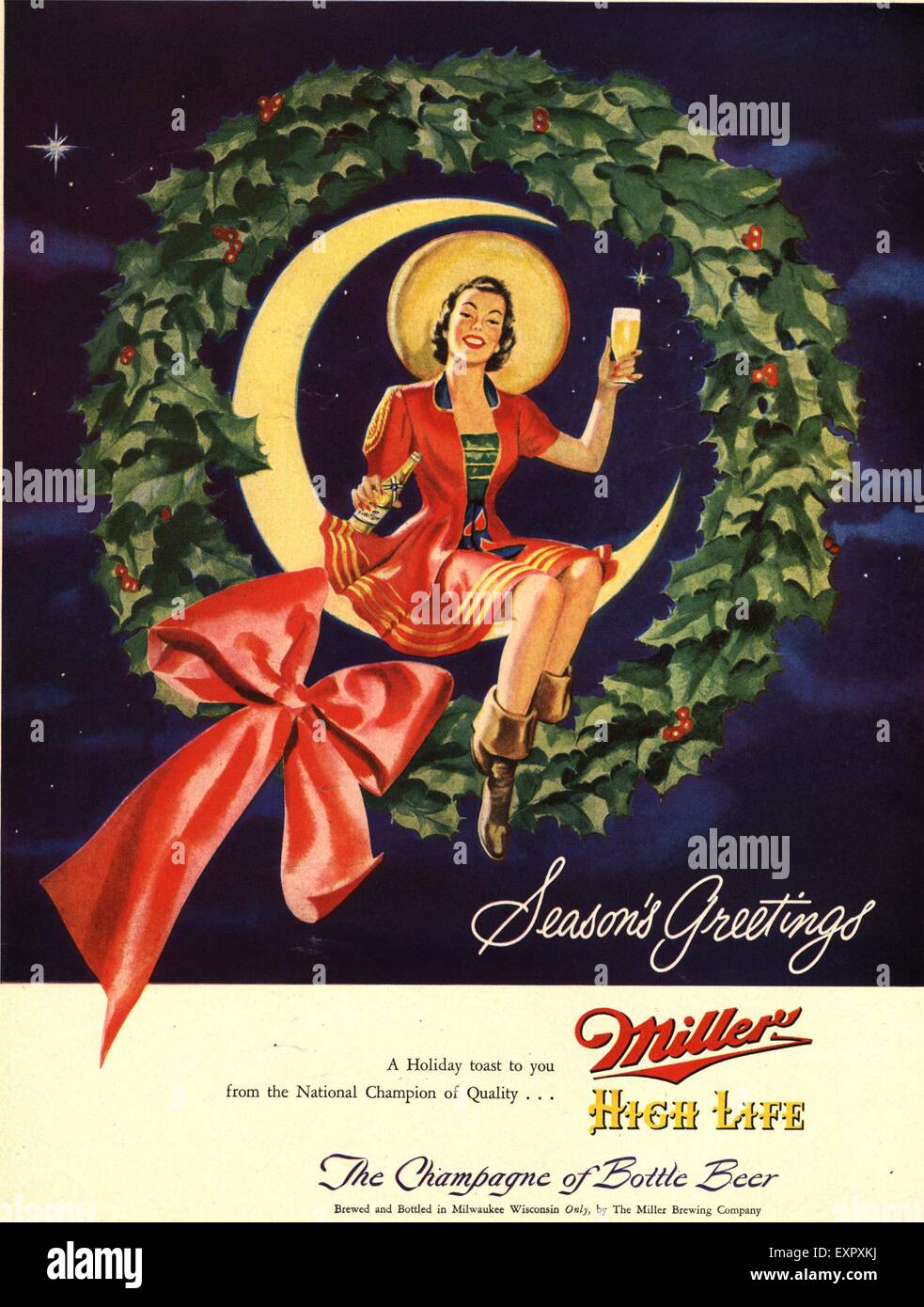 1940s USA Miller Magazine Advert Stock Photo - Alamy