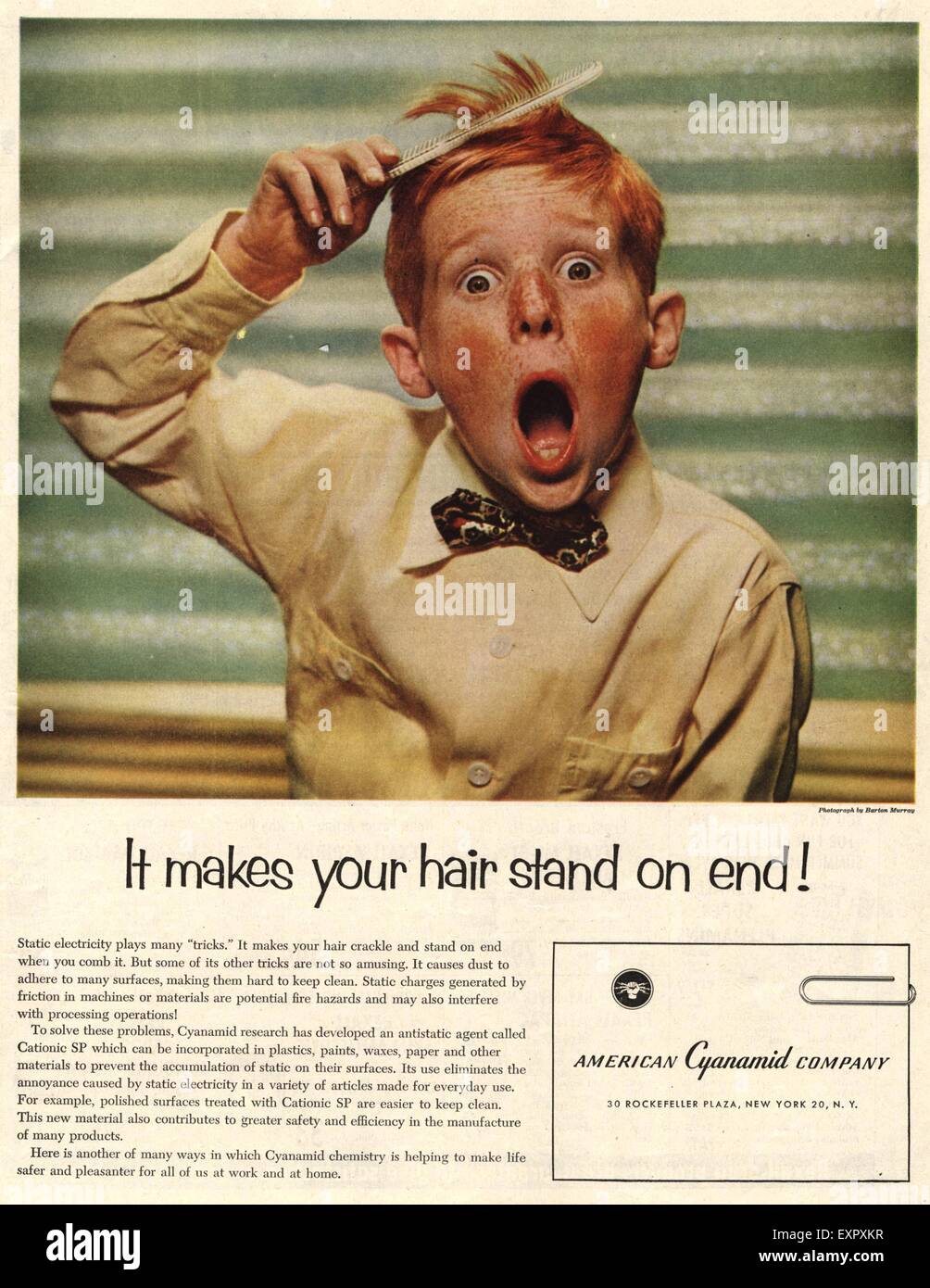 1940s USA American Cyanamid Company Magazine Advert Stock Photo - Alamy