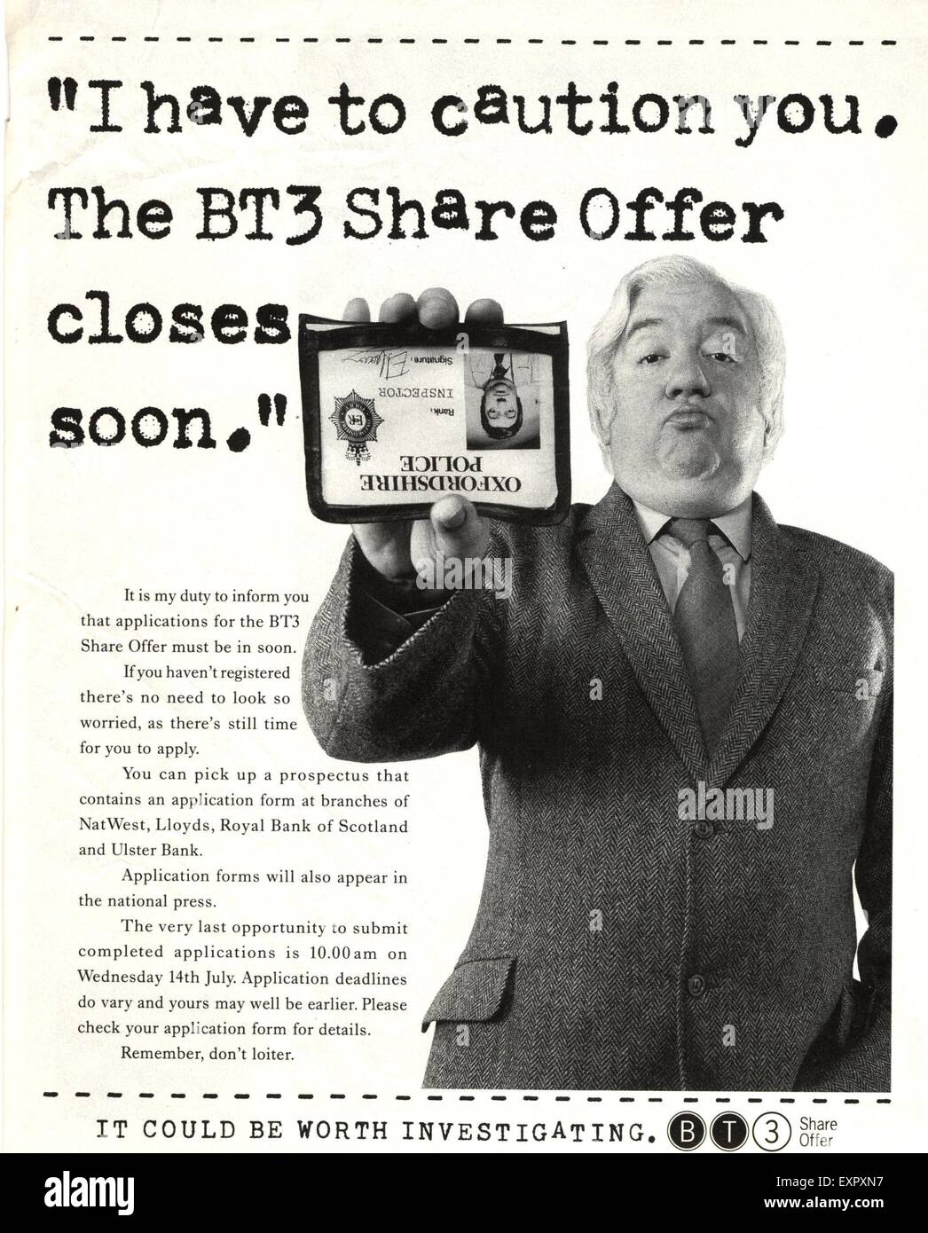 1980s UK BT Magazine Advert Stock Photo - Alamy