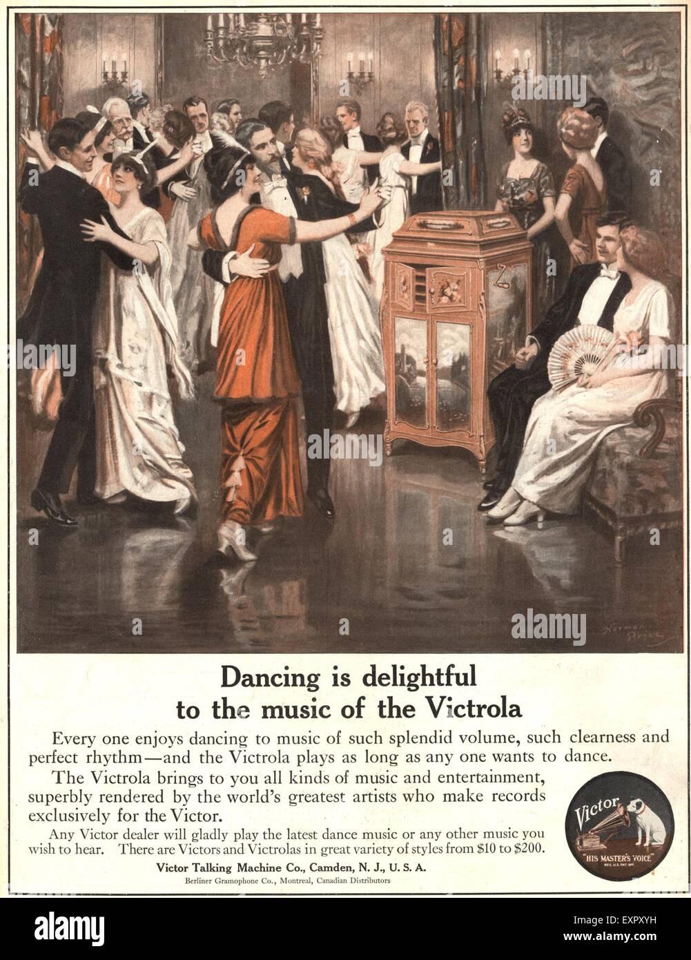 1920s USA Victor Records Players Magazine Advert Stock Photo - Alamy