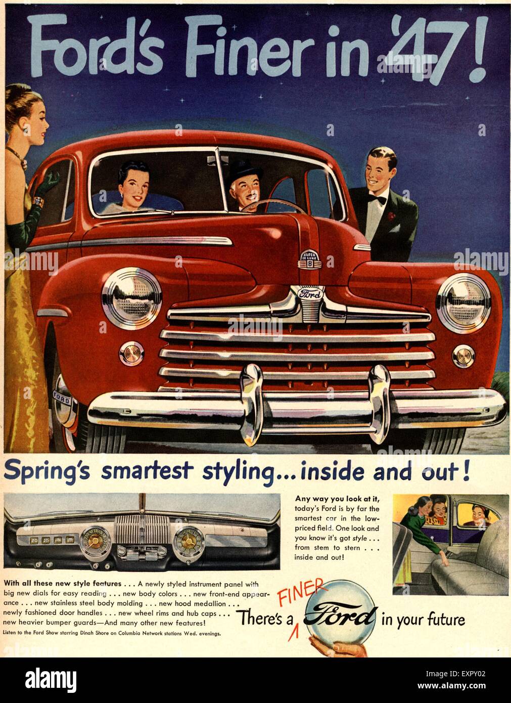 1940s USA Ford Magazine Advert Stock Photo - Alamy
