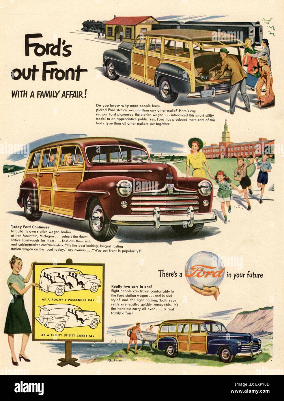1940s USA Ford Magazine Advert Stock Photo - Alamy