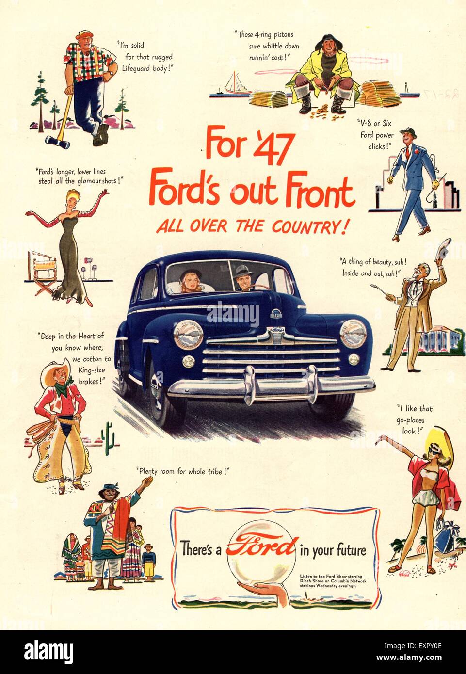 1940s USA Ford Magazine Advert Stock Photo - Alamy