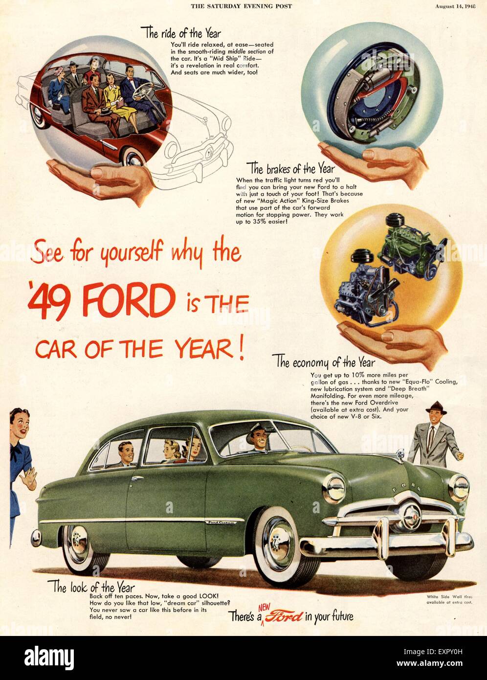 1940s USA Ford Magazine Advert Stock Photo - Alamy