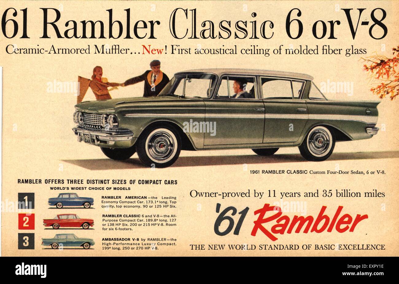 1960s USA Rambler Cars Magazine Advert Stock Photo - Alamy