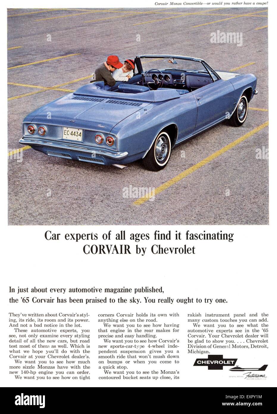 1960s USA Chevrolet Magazine Advert Stock Photo - Alamy