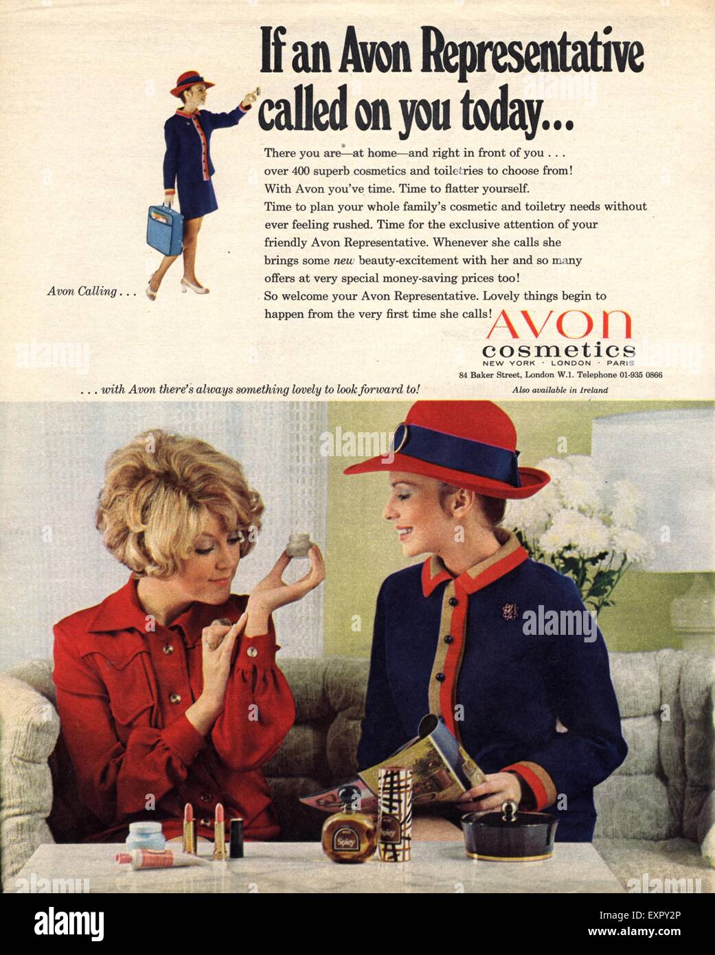 1960s UK Avon Magazine Advert Stock Photo - Alamy