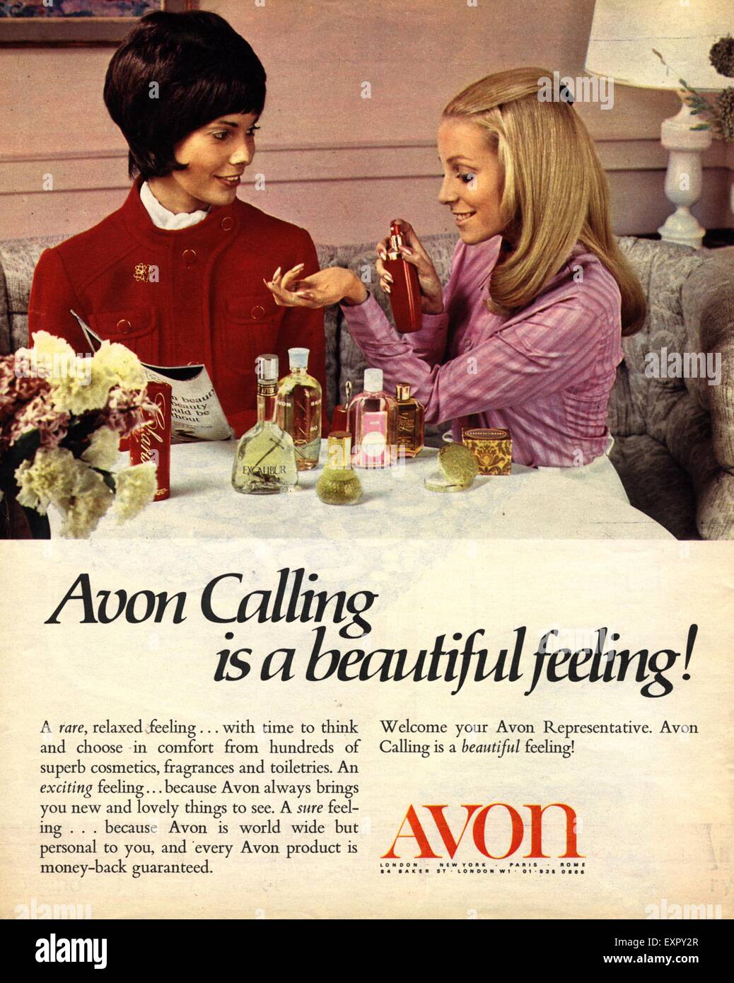 1960s uk avon magazine advert hi-res stock photography and images - Alamy