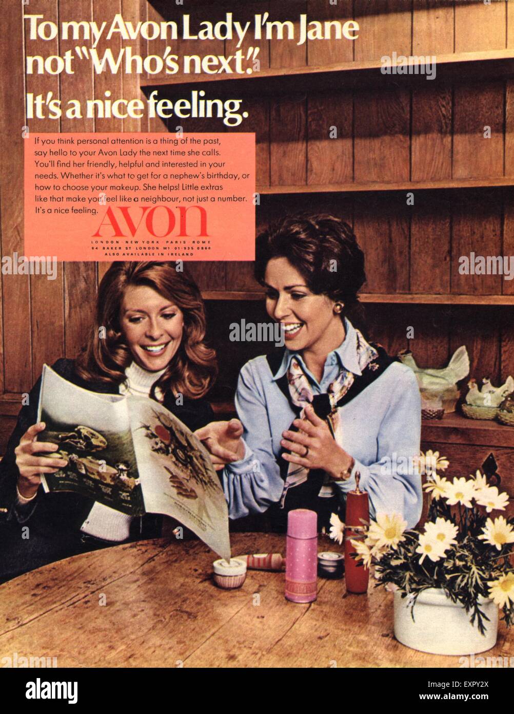 Avon cosmetics advert hi-res stock photography and images - Alamy