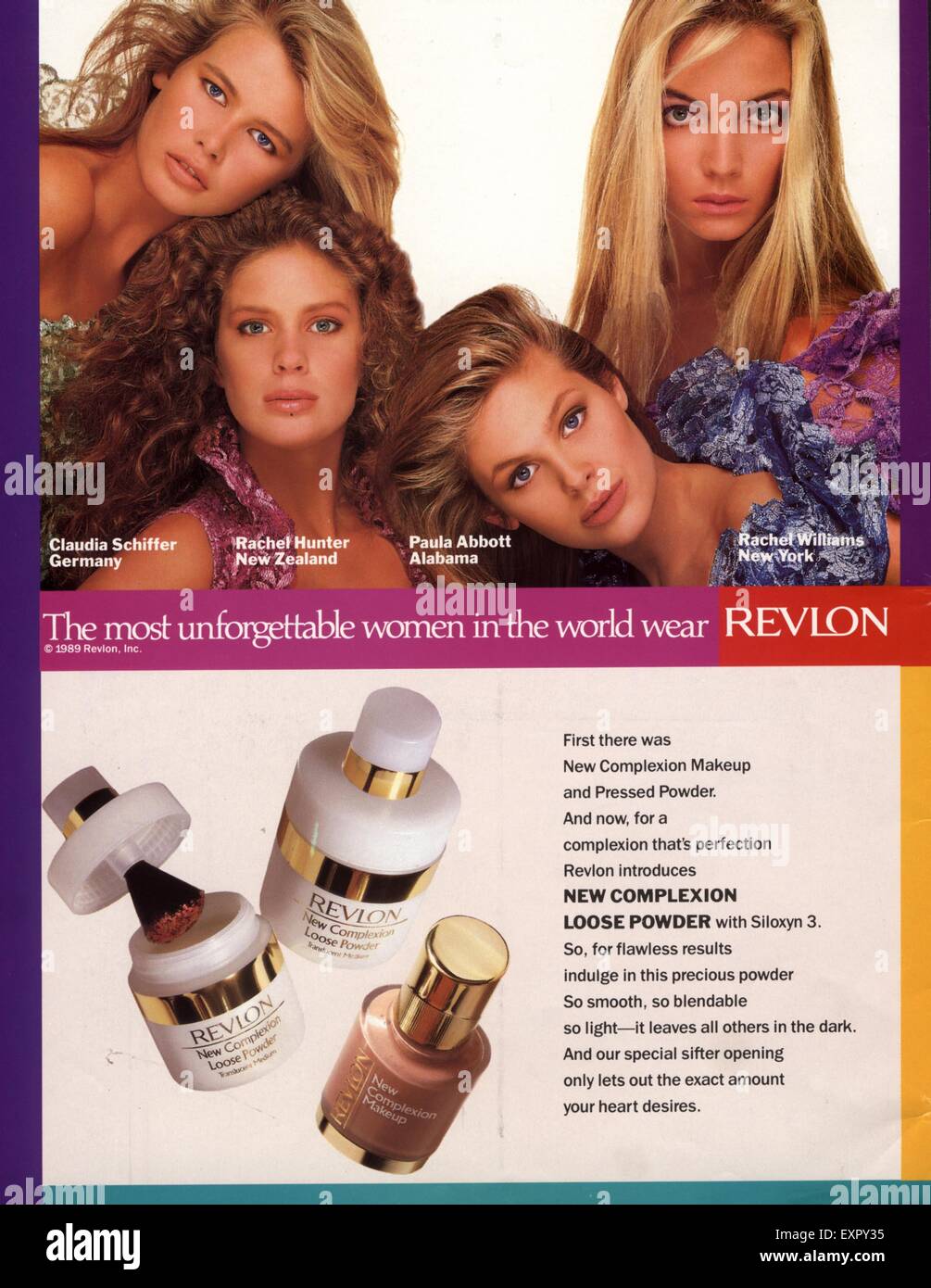 1980s UK Revlon Magazine Advert Stock Photo - Alamy