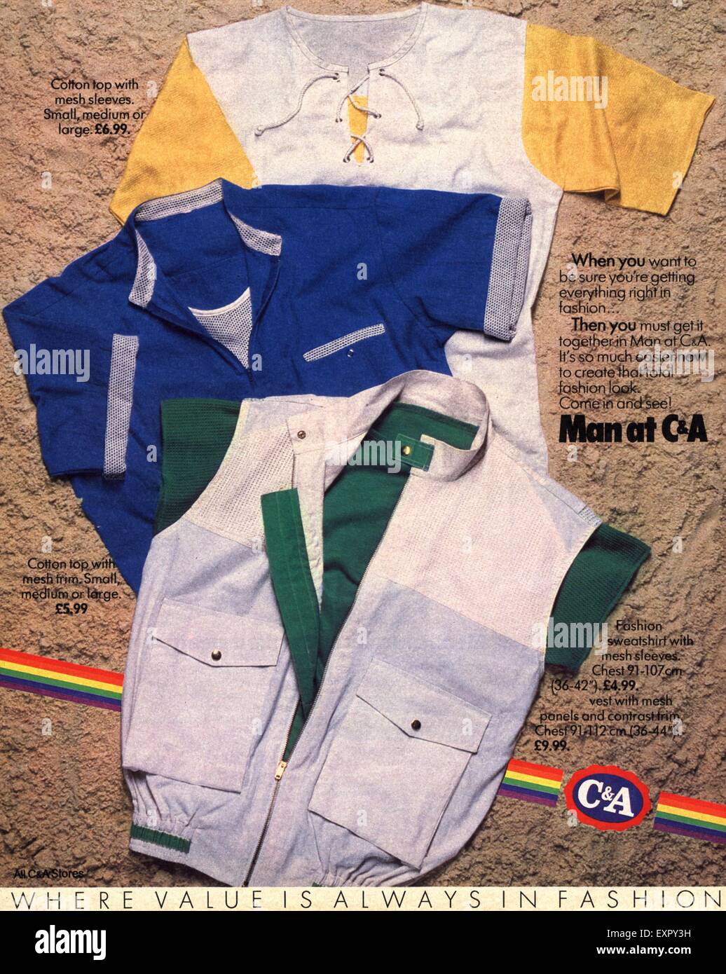 1980s UK C & A Magazine Advert Stock Photo - Alamy