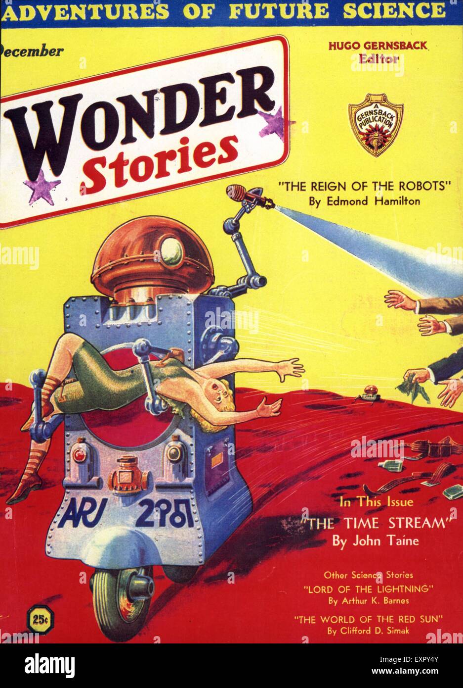 1930s USA Wonder Stories Magazine Cover Stock Photo - Alamy
