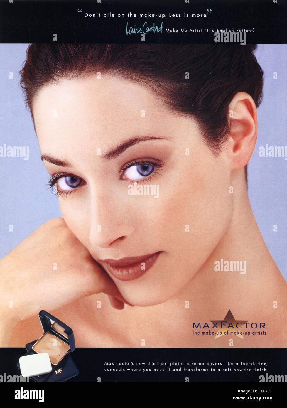 1990s UK Max Factor Magazine Advert Stock Photo - Alamy
