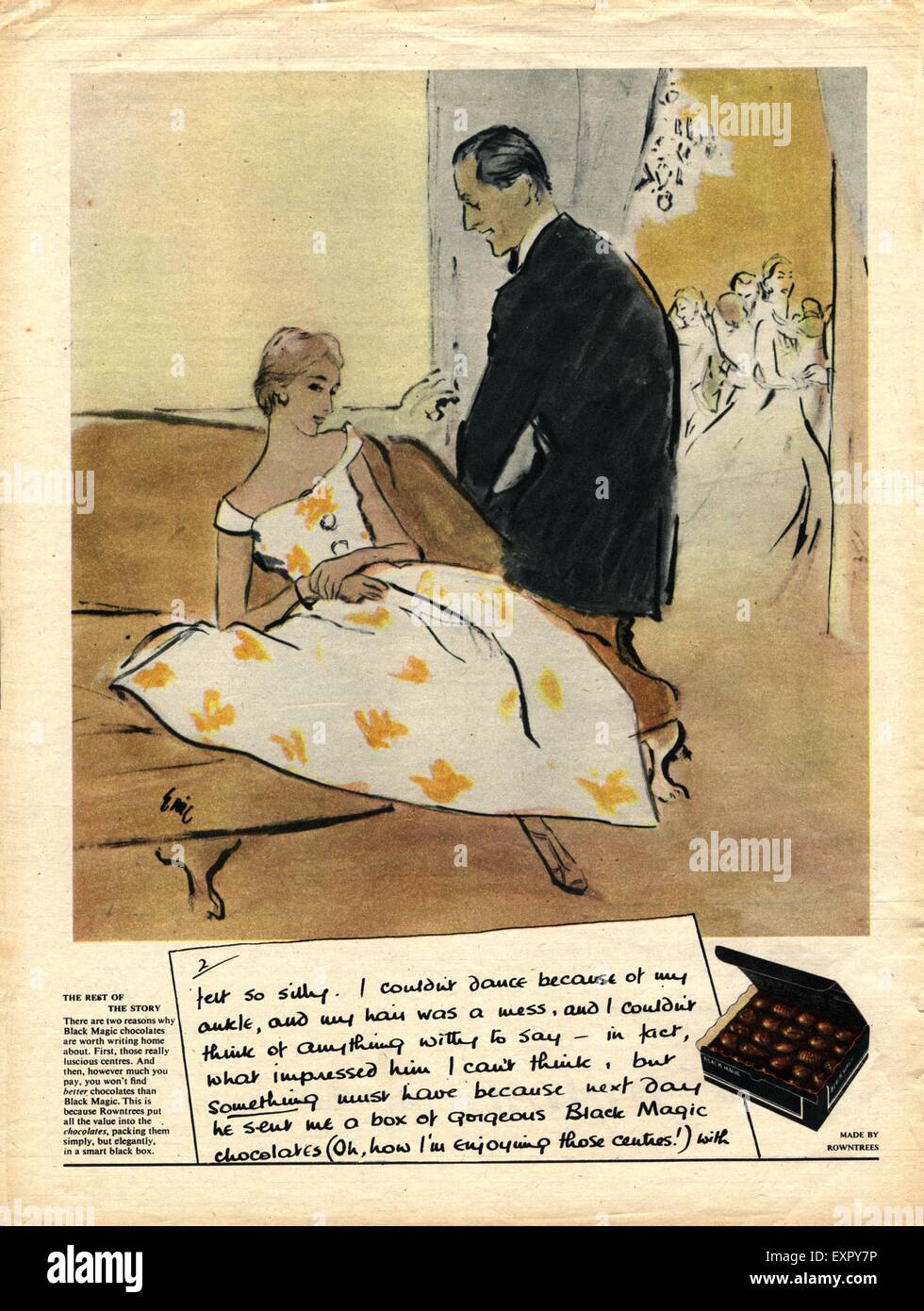 1950s UK Black Magic Magazine Advert Stock Photo - Alamy