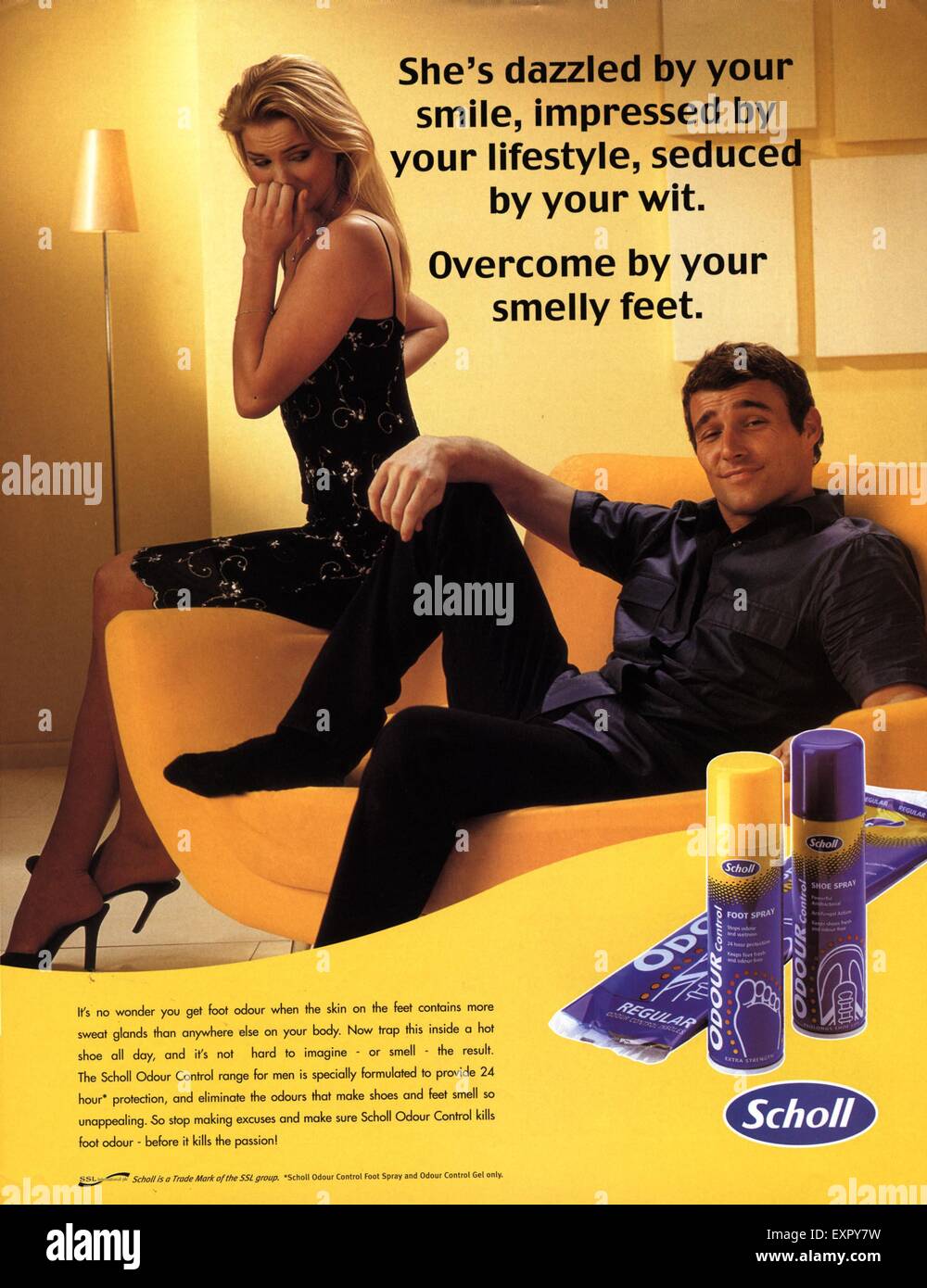 2000s UK Scholl Magazine Advert Stock Photo - Alamy