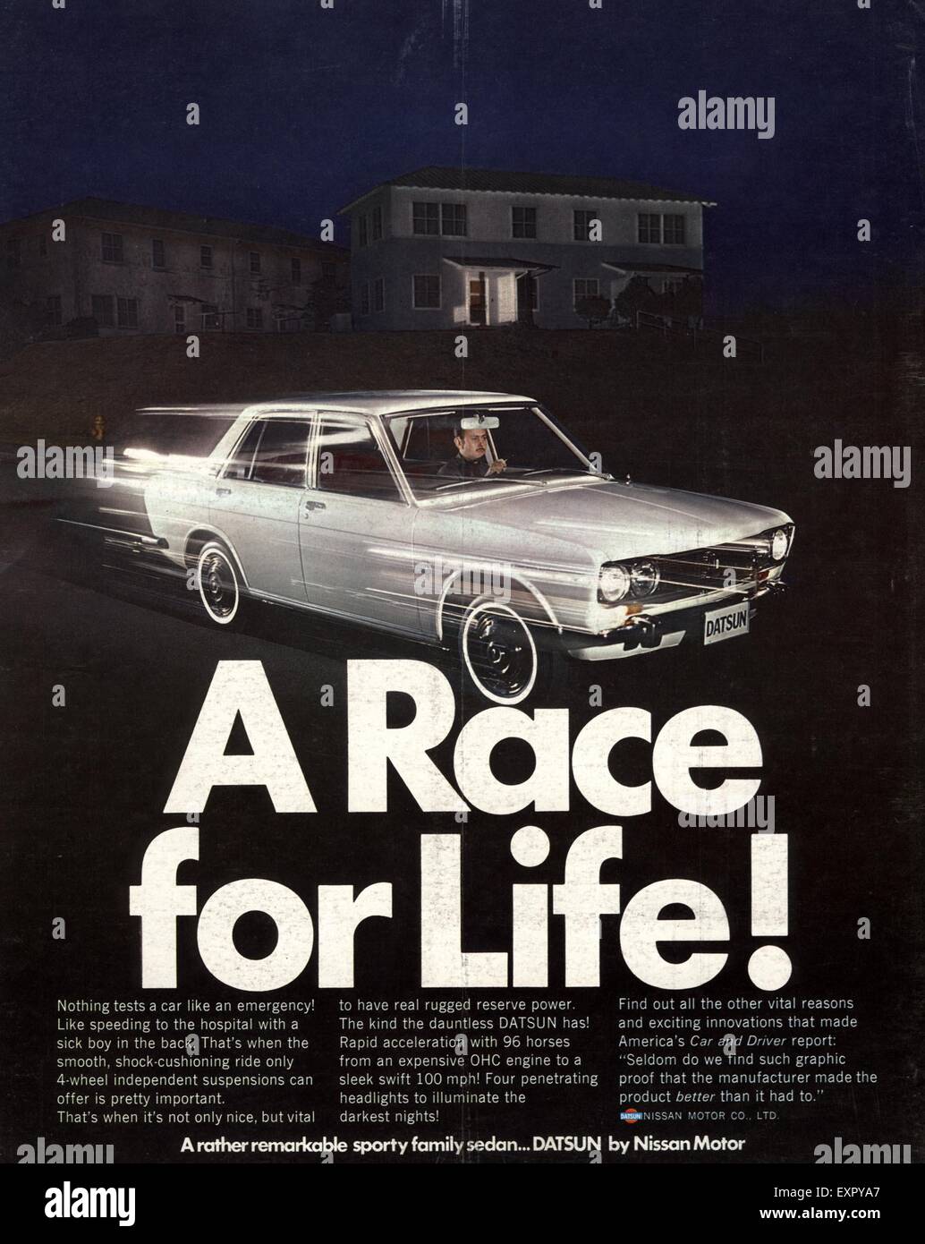1960s USA Nissan Magazine Advert Stock Photo - Alamy