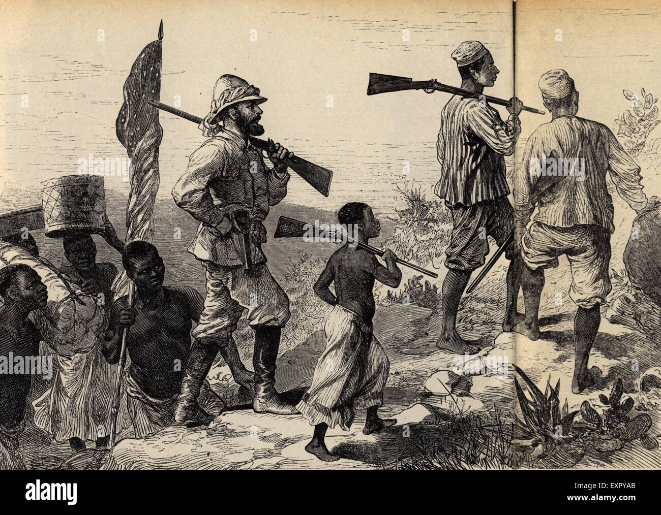 1870s UK Stanley and Livingstone Magazine Plate Stock Photo - Alamy