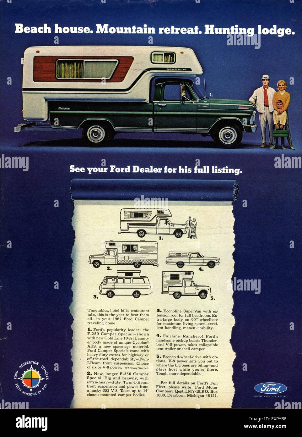 1960s USA Ford Magazine Advert Stock Photo - Alamy