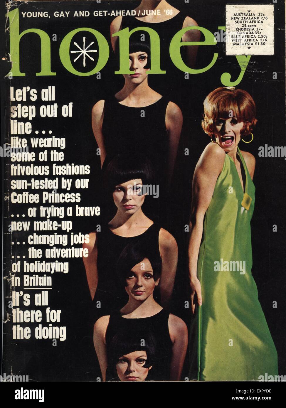 1960s UK Honey Magazine Cover Stock Photo - Alamy