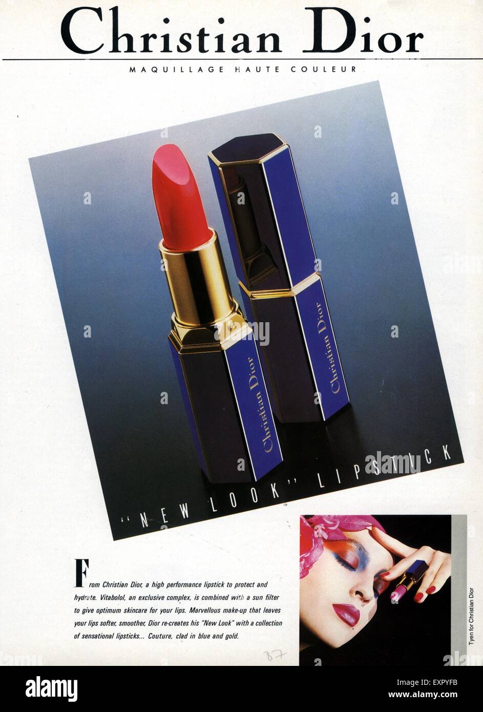 1980s UK Christian Dior Magazine Advert Stock Photo - Alamy