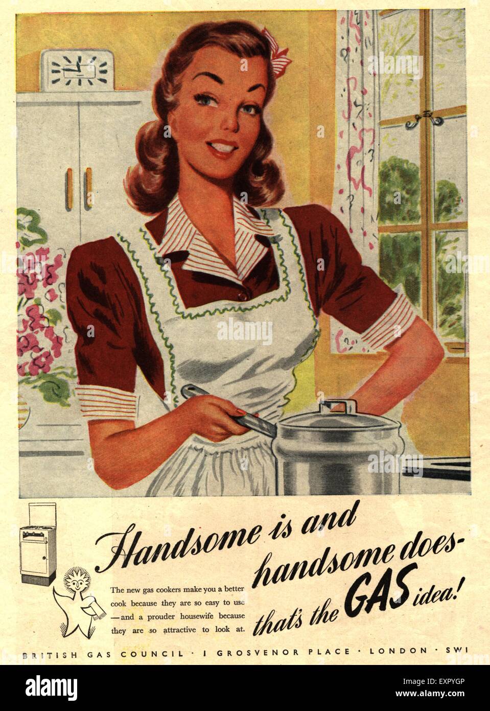 1940s UK British Gas Magazine Advert Stock Photo - Alamy