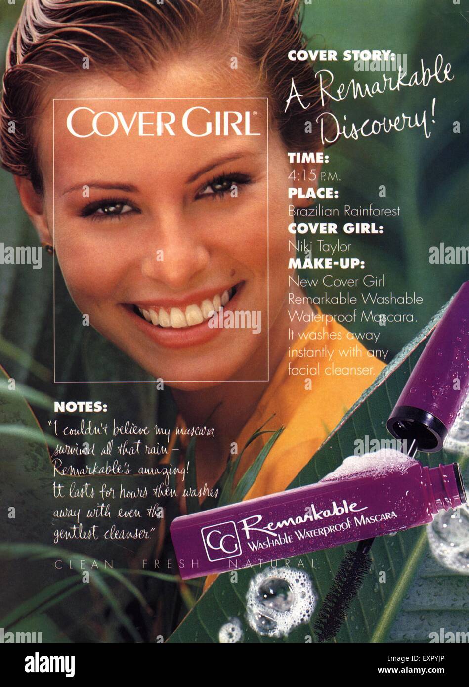 1990s UK Cover Girl Magazine Advert Stock Photo - Alamy