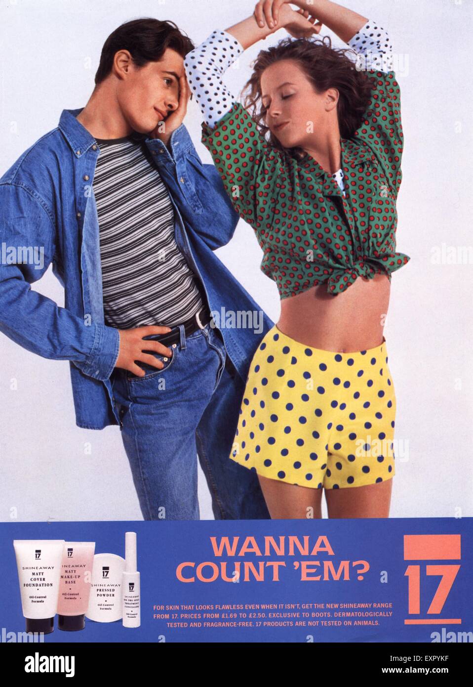 1980s UK Boots No17 Magazine Advert Stock Photo - Alamy
