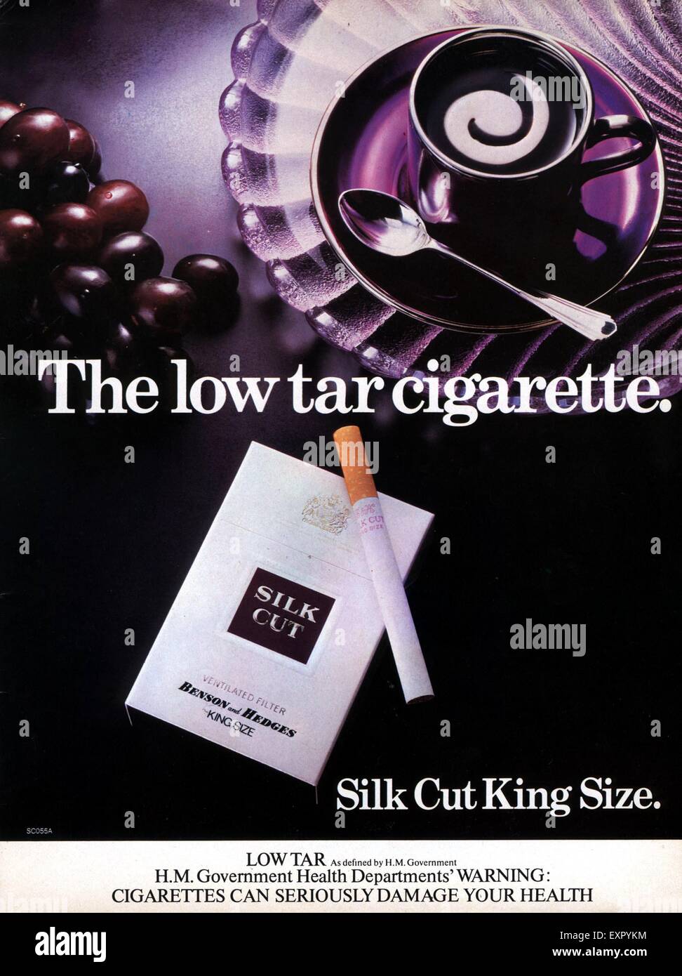 1970s UK Silk Cut Magazine Advert Stock Photo - Alamy