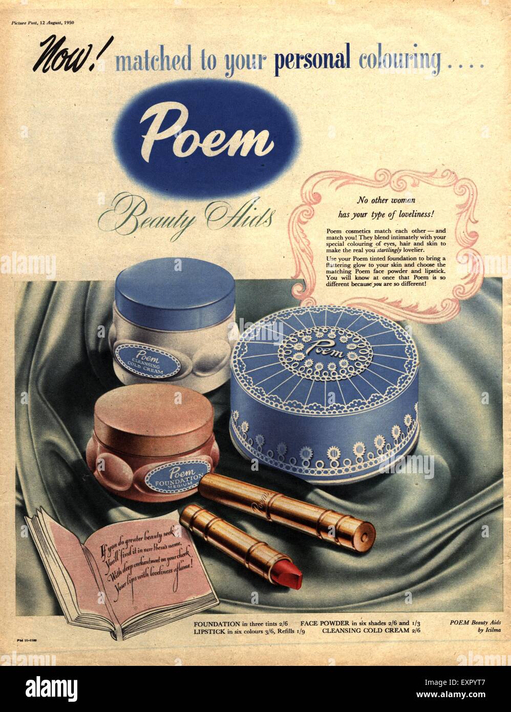 1950s uk poem up hi-res stock photography and images - Alamy